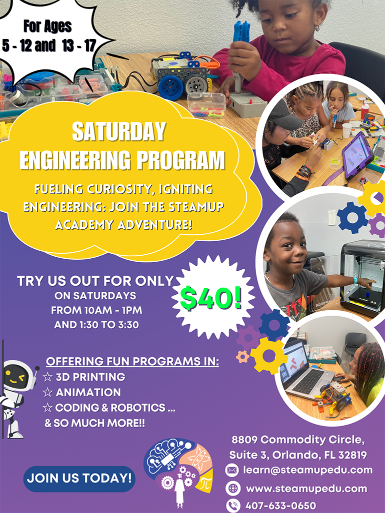 STEAMUP Academy - After School and Saturday Engineering Program